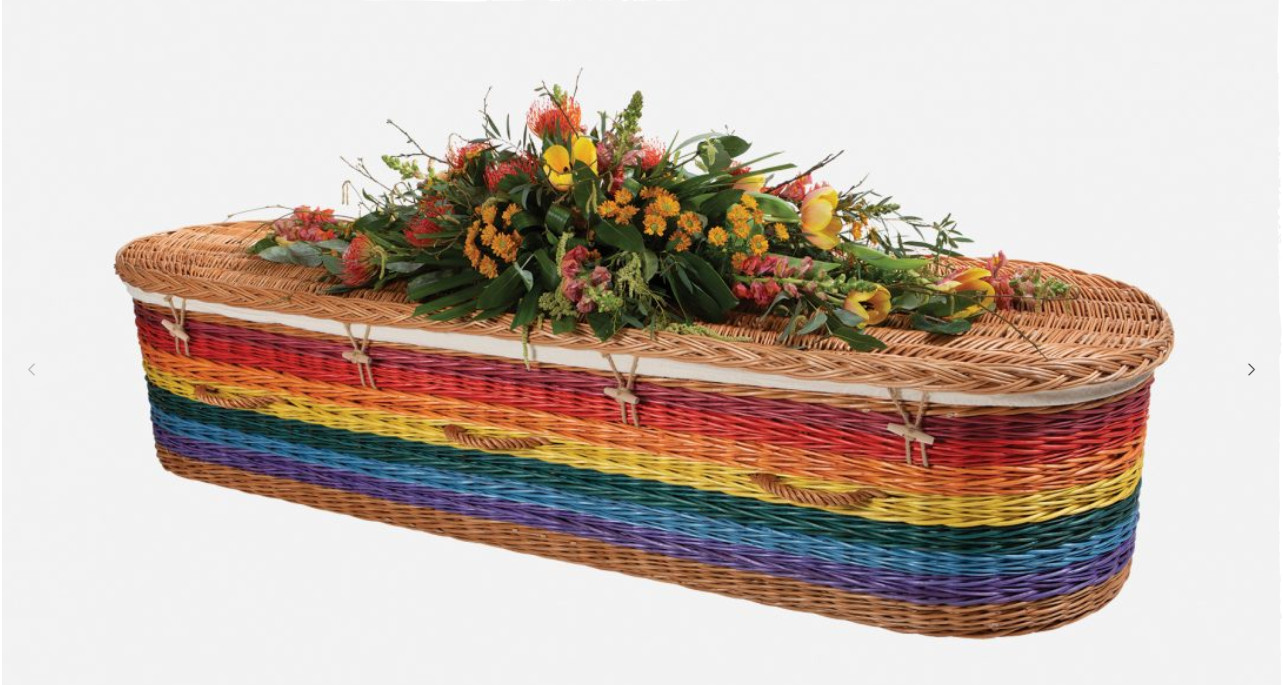 Buy Rainbow Willow Coffin , Traditional English Coffins for Sale ...