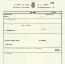 How to register a death